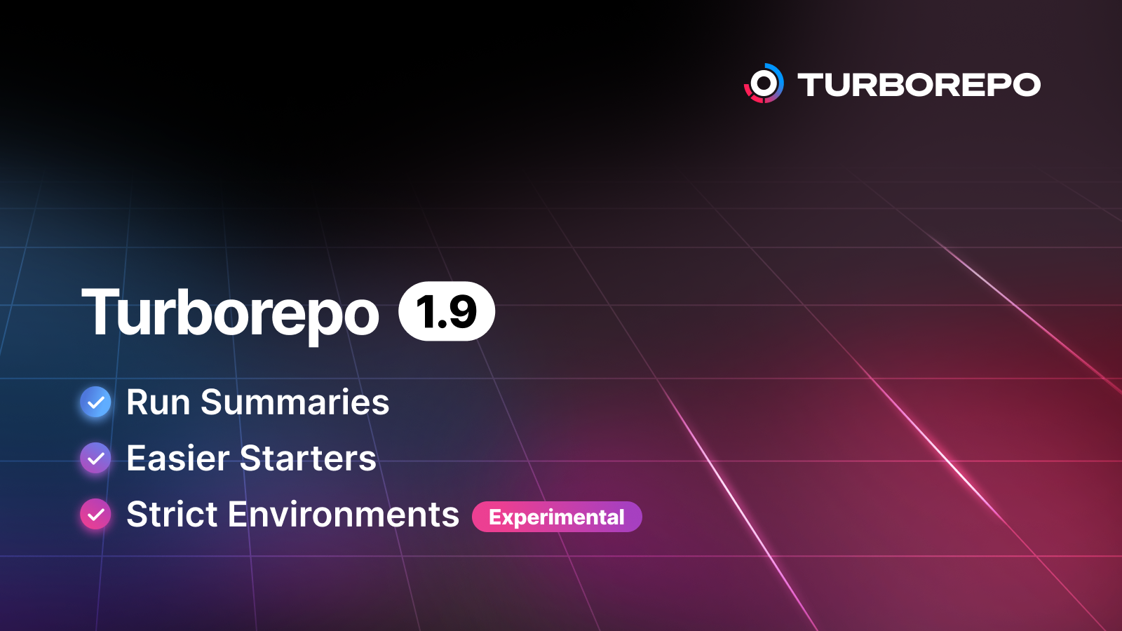 Turborepo 1.9 | Turborepo